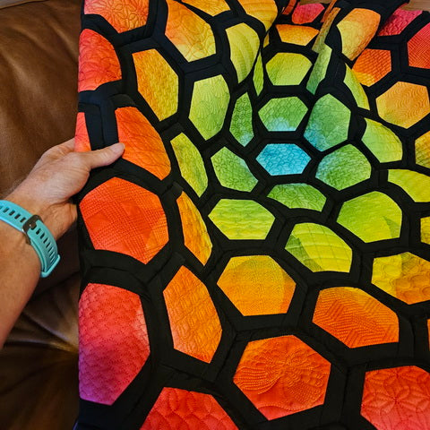 How to: Dream Big Panel Twisted Hexagon Quilt - aStitch aHalf