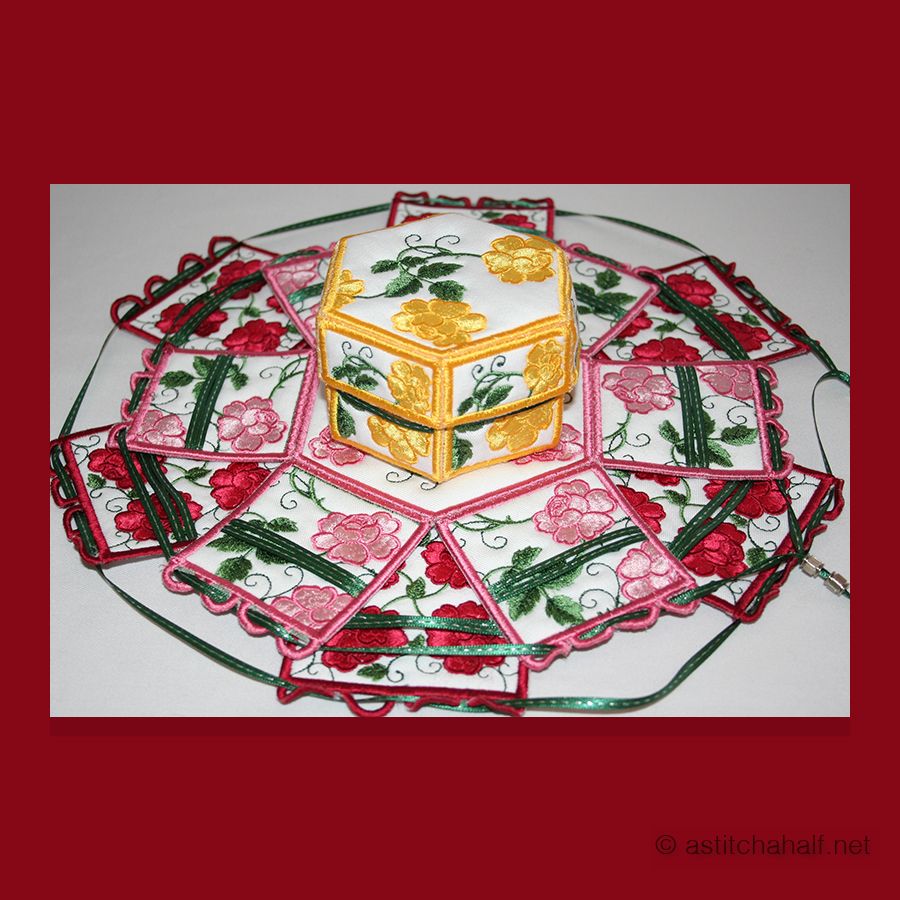 Rose Nesting Boxes - aStitch aHalf