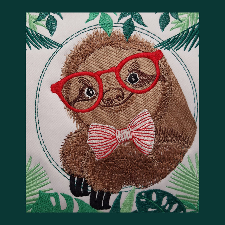Professor Sloth Reading Pillow - aStitch aHalf