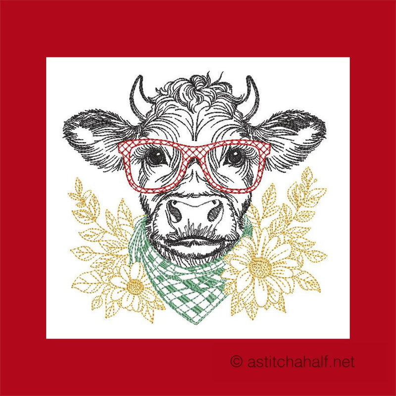 Magnus Bull with glasses Bundle - aStitch aHalf