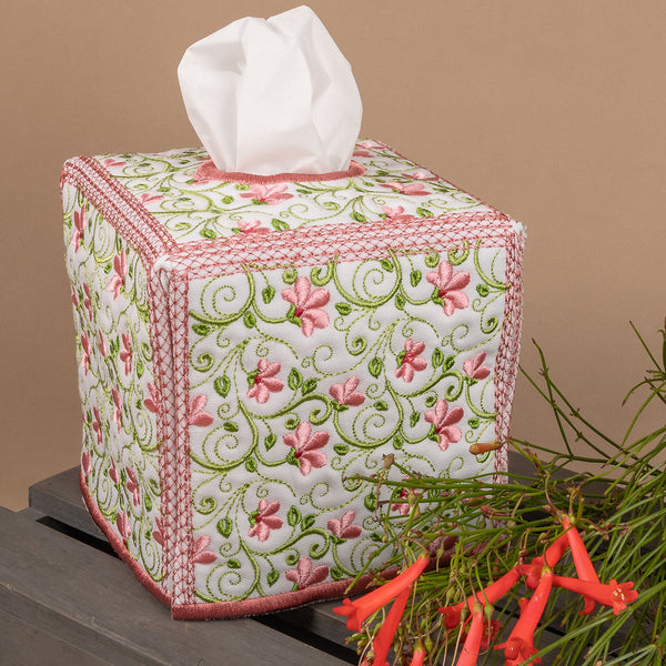 Florette Square Tissue Box Cover - aStitch aHalf