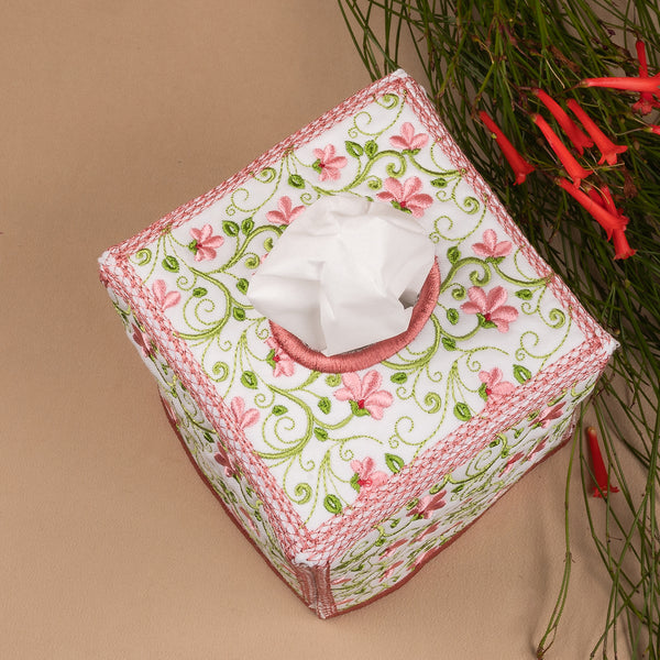 Florette Square Tissue Box Cover - aStitch aHalf