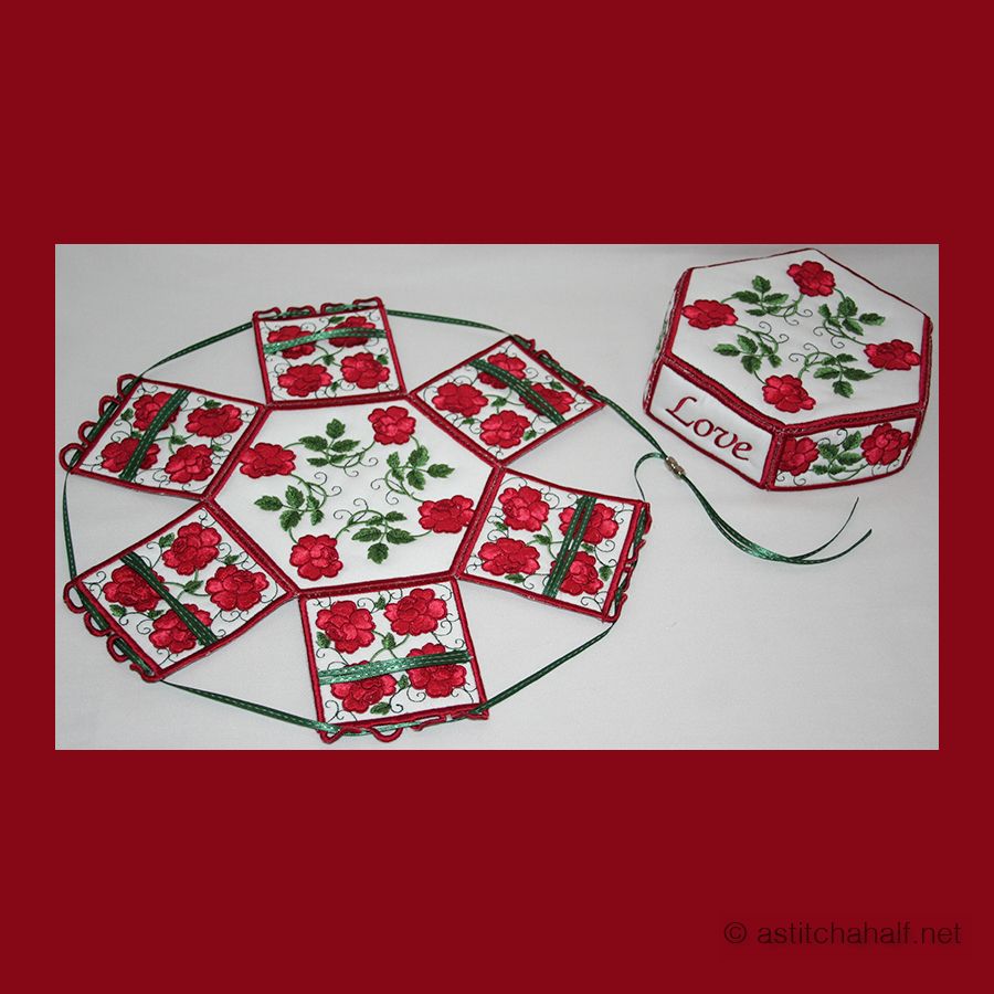 Rose Nesting Boxes - aStitch aHalf