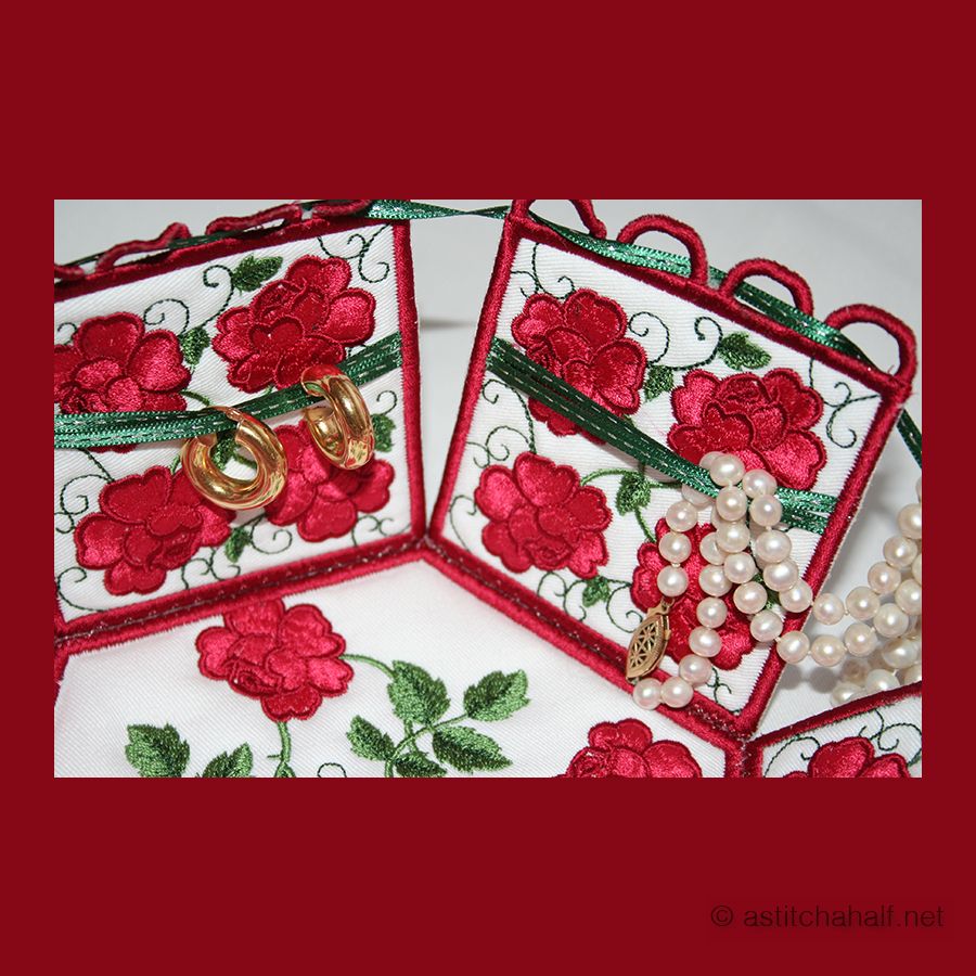 Rose Nesting Boxes - aStitch aHalf