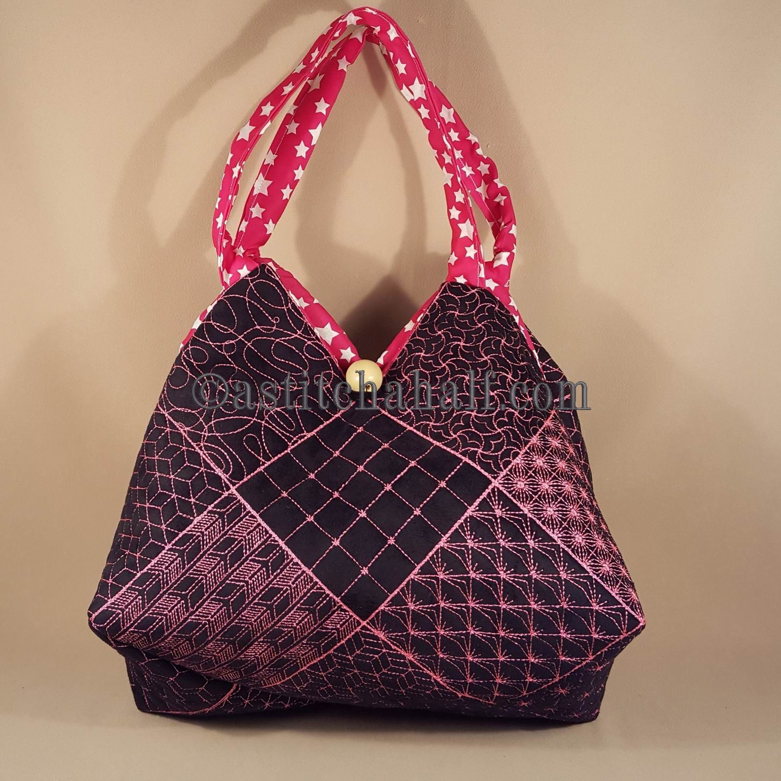 Takara Sashiko Quilt Blocks and Tote Bag - aStitch aHalf