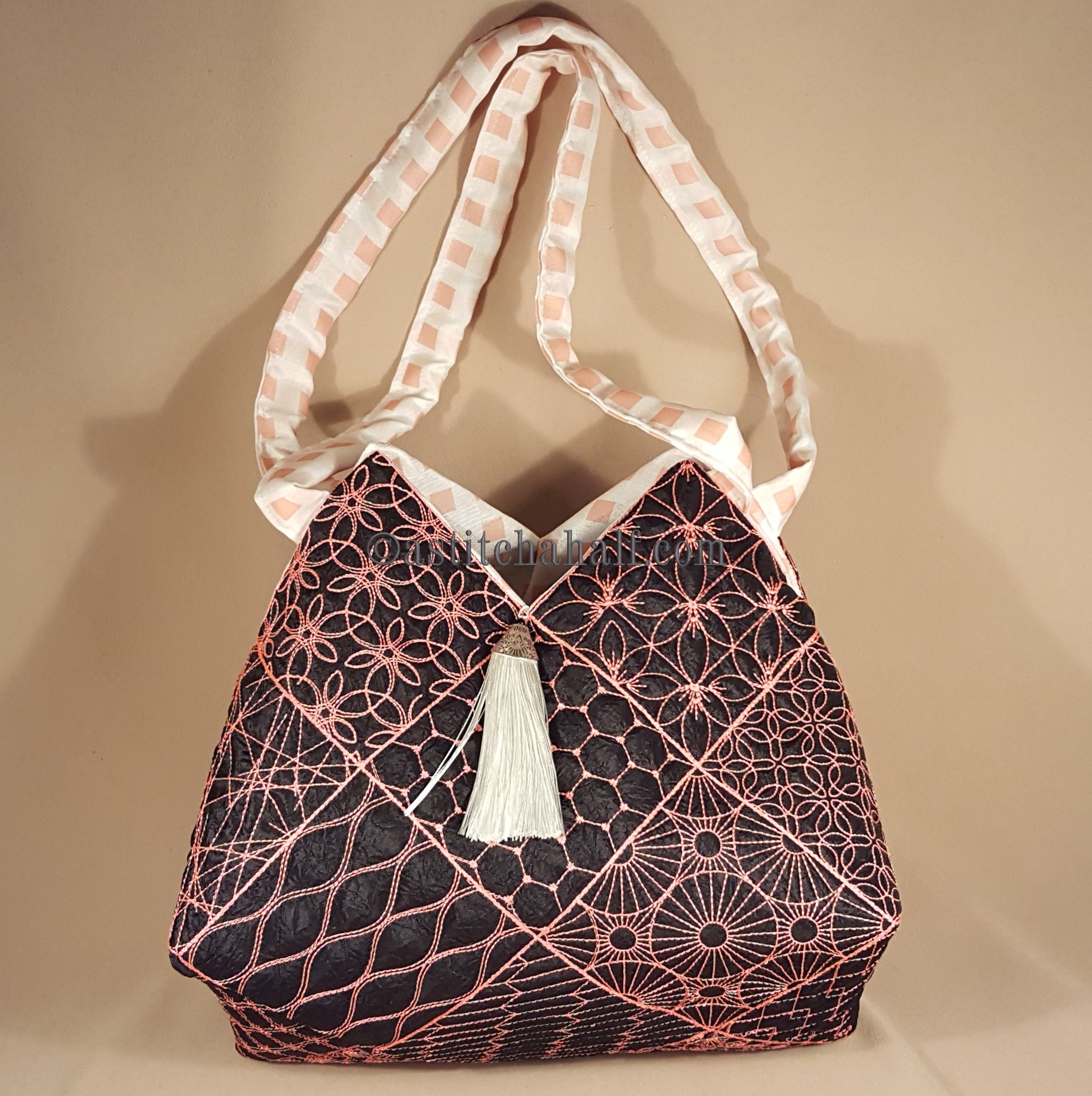 Hana Japanese Quilt Blocks and Tote Bag - aStitch aHalf