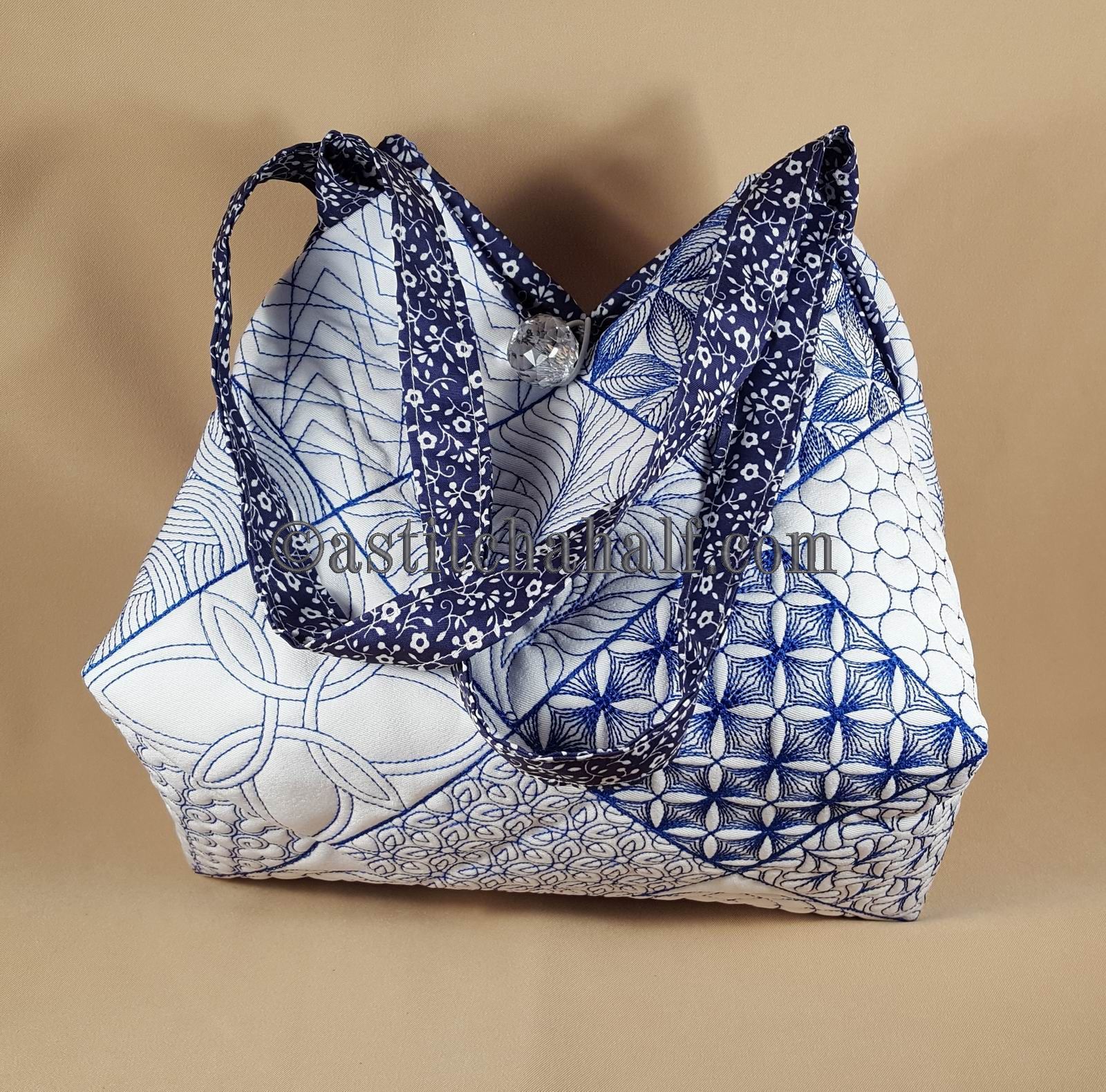 Shinon Japanese Quilt Blocks and Tote Bag - aStitch aHalf