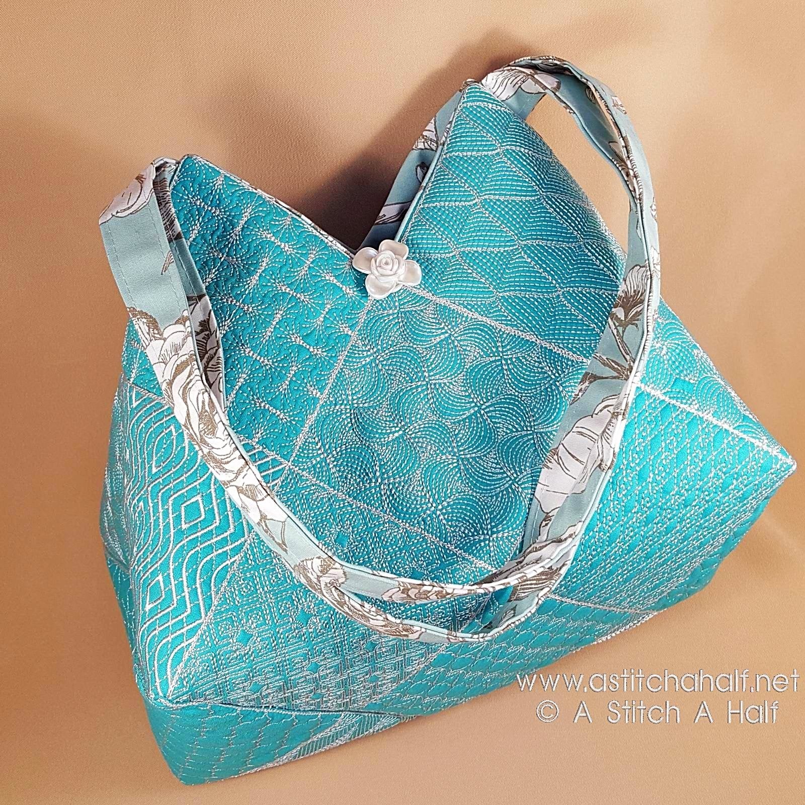 Ruqa Japanese Quilt Blocks and Tote Bag - aStitch aHalf