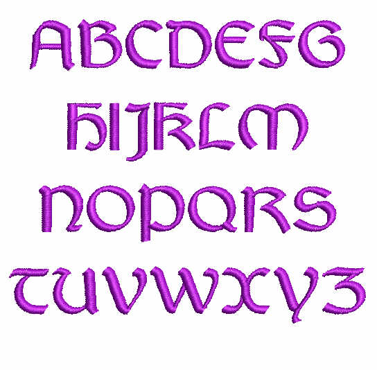 Gaelic Capital Alphabet - aStitch aHalf