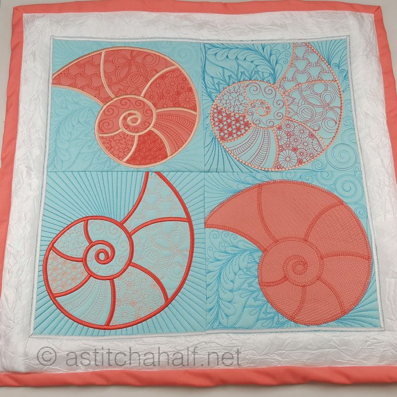 Supreme Sea Shells Quilt Block Combo - aStitch aHalf