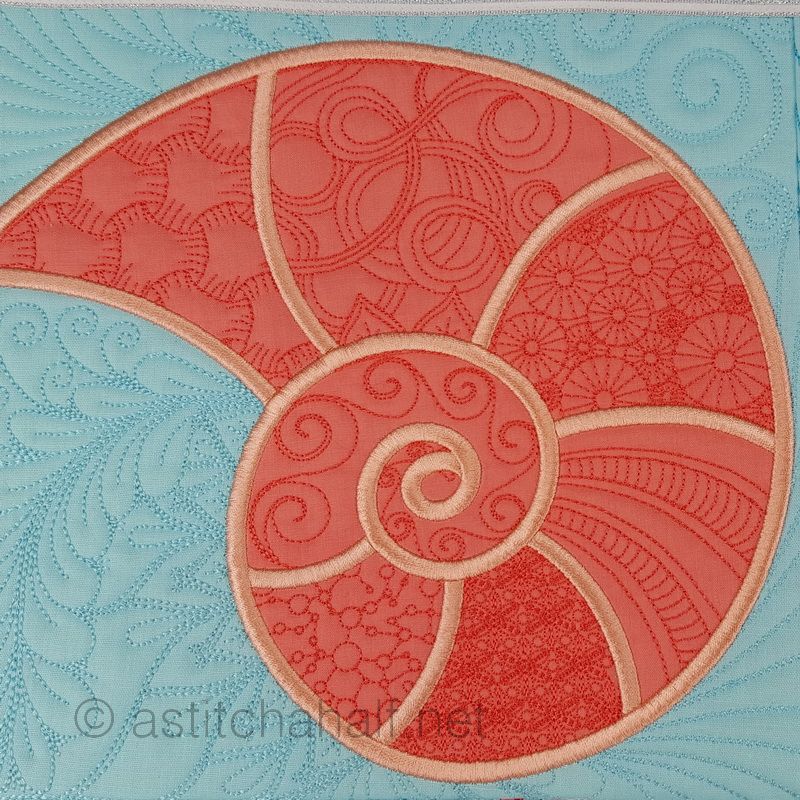 Supreme Sea Shells Quilt Block Combo - aStitch aHalf