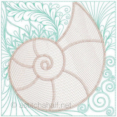 Supreme Sea Shells Quilt Block Combo - aStitch aHalf