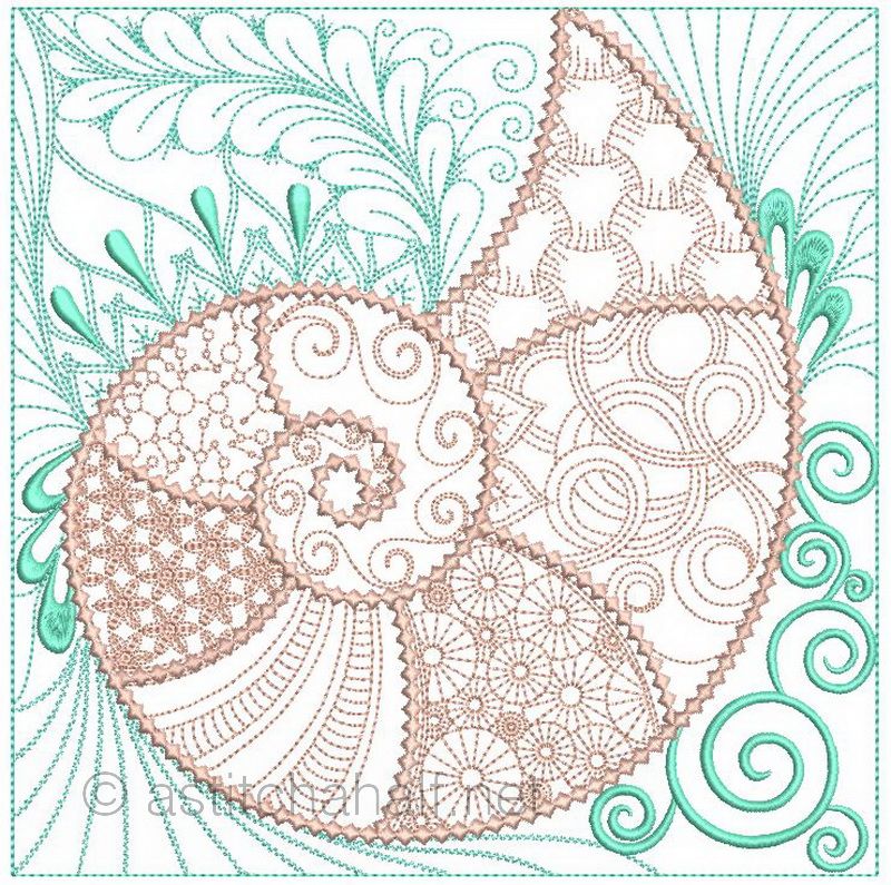 Supreme Sea Shells Quilt Block Combo - aStitch aHalf