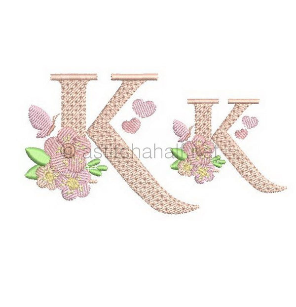 Baby Kisses Letter K - aStitch aHalf