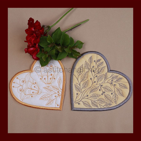 Heart of Gold Trivet Variety - aStitch aHalf