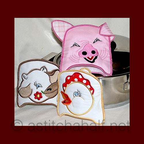 Grab a Pot Pot Holders - aStitch aHalf