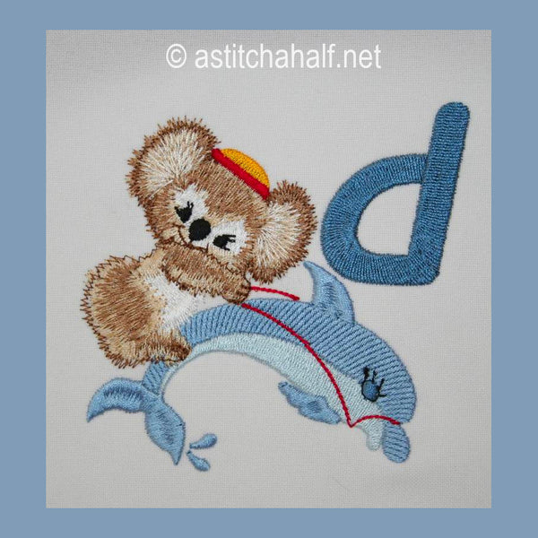Fuzzy Letter Dd - aStitch aHalf