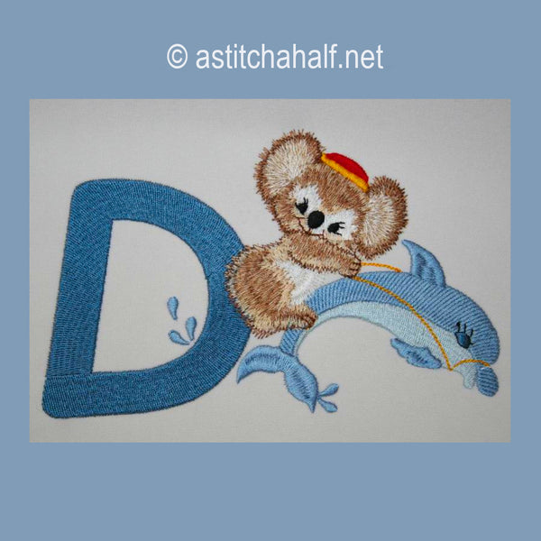 Fuzzy Letter Dd - aStitch aHalf