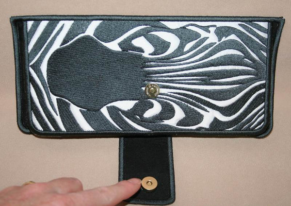 Zebra Checkbook Book Cover or Coupon folder - aStitch aHalf