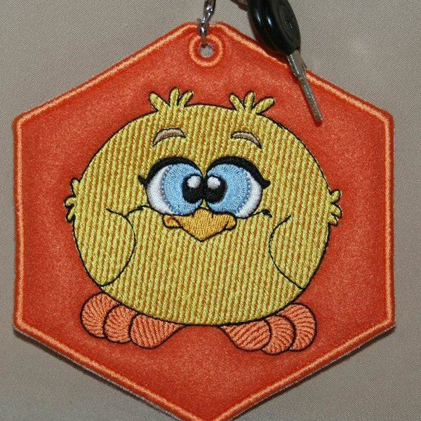Chick Key Tag - aStitch aHalf