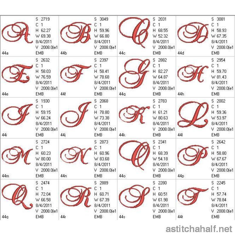 Alphabets & Fonts - aStitch aHalf