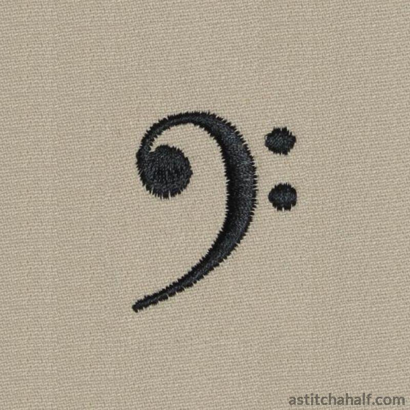 Bass Clef | aStitch aHalf