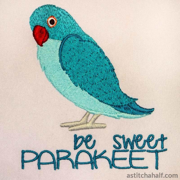 Be sweet Parakeet - aStitch aHalf