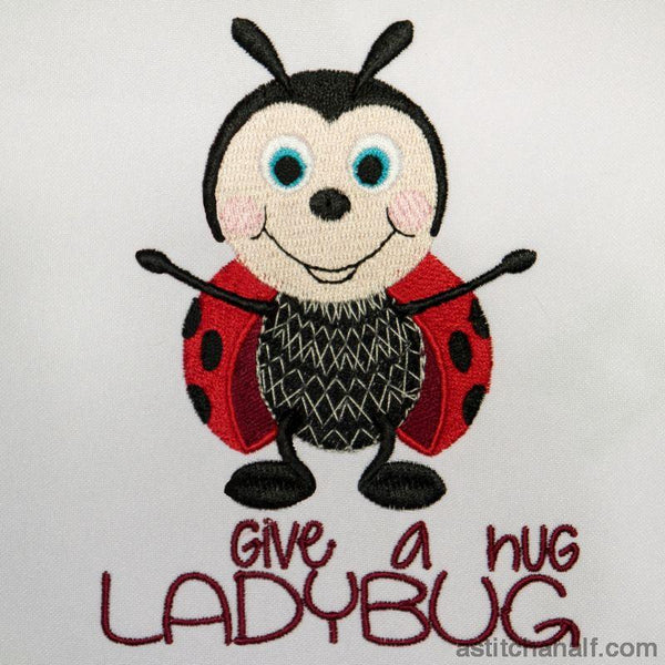 Give a hug Ladybug - aStitch aHalf