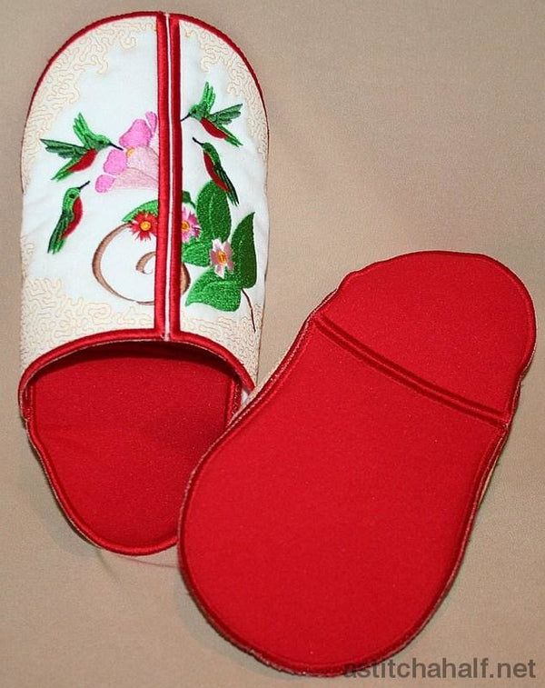 Hummingbird Slippers - aStitch aHalf