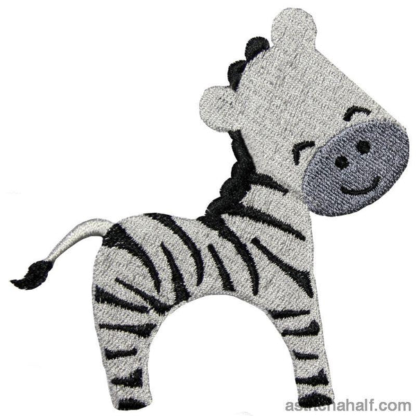Jolly Jungle Zebra and Bib - aStitch aHalf